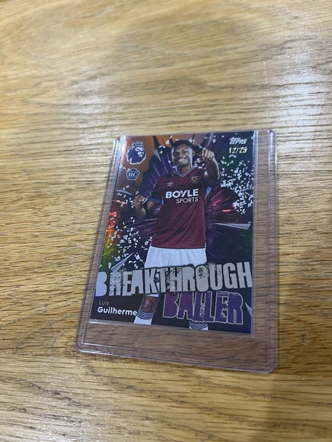 TOPPS PREMIER LEAGUE 2025/2026 Luis Guilherme breakthrough baller /25 £ ...