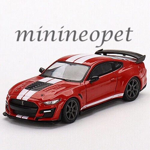 MINI GT SHELBY GT 500 SE LARGE FORD COURSE 1/64 ROUGE avec RAYURES ...