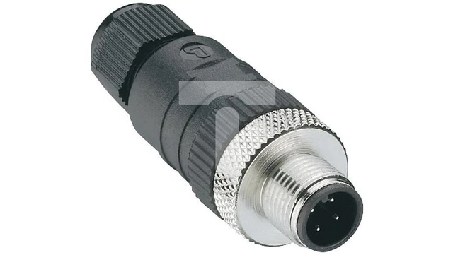 SELF-ASSEMBLY CONNECTOR M12 male straight 4-pin with threaded connector ...