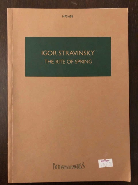 IGOR STRAVINSKY THE Rite Of Spring Score - Boosey & Hawkes Re-engraved ...