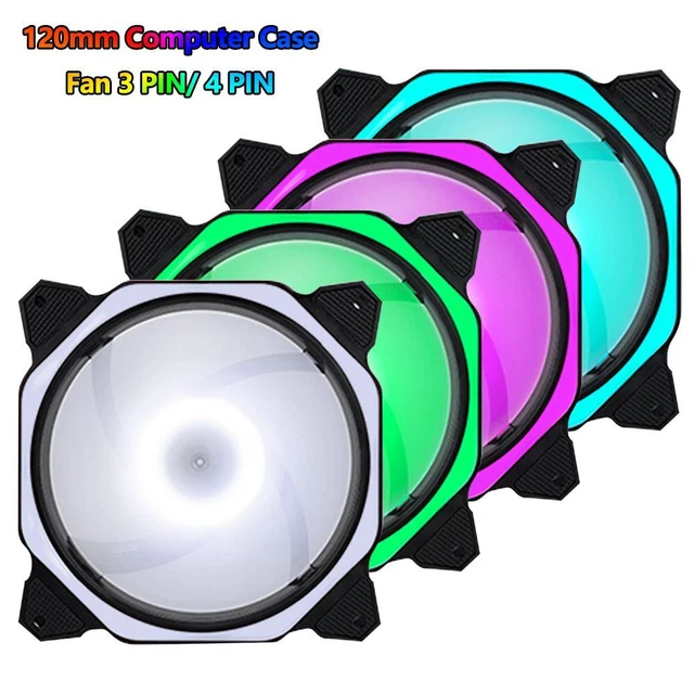 LED VENTILADOR COOLER 3 PIN Radiator Cooling Fans Computer Case Fan ...