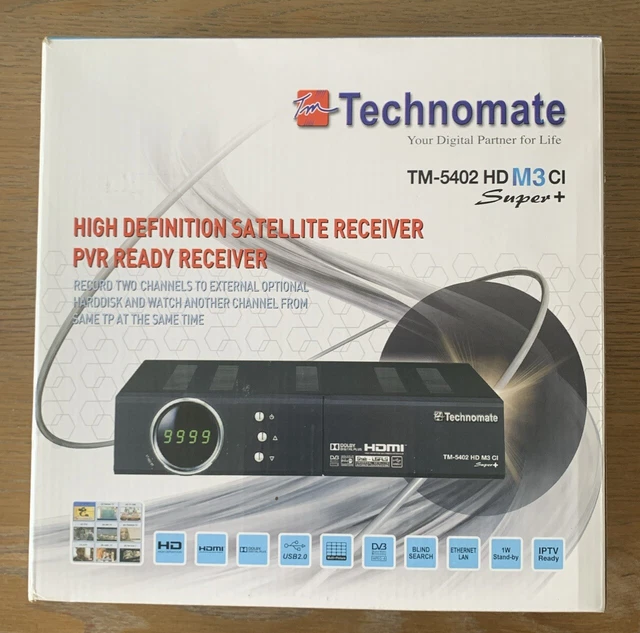 TECHNOMATE TM-5402 HD M3 CI Super LAN USB PVR 1080p Digital Satellite ...
