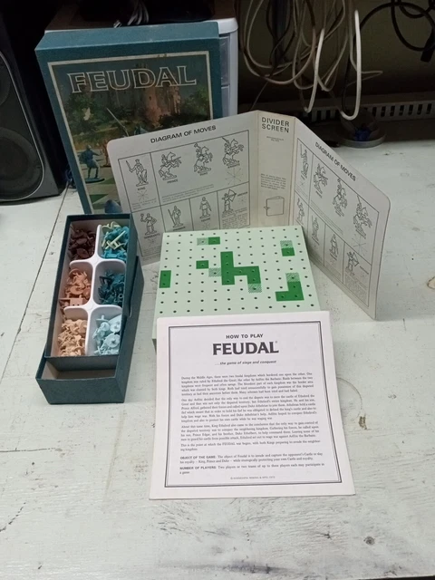 VINTAGE FEUDAL GAME of Siege and Conquest 1969 Bookshelf Battle Game ...