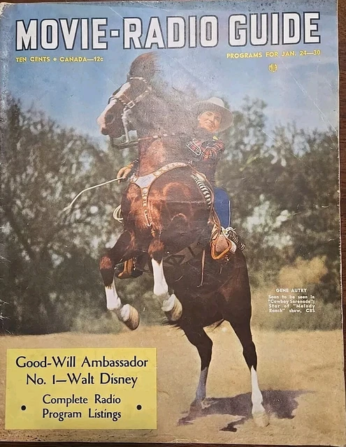 MOVIE - RADIO Guide Magazine Jan 24-30 1942 Featurimg Gene Autry £9.45 ...