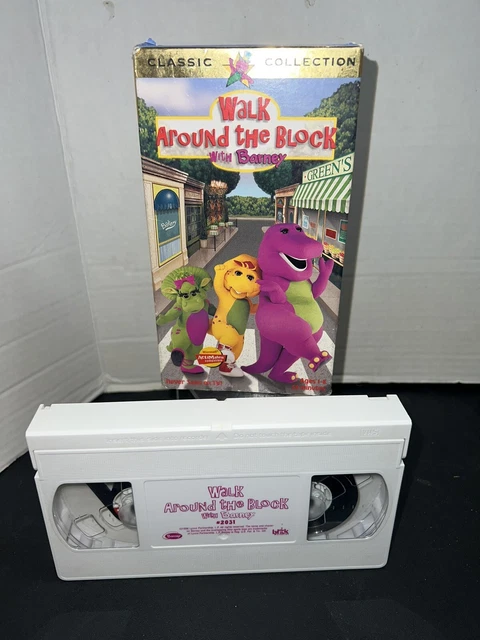 WALK AROUND THE Block With Barney (VHS 1999) Sing Along Songs Classic ...