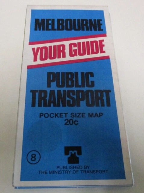 MELBOURNE - PUBLIC Transport - Pocket Sized Map - Train, Tram and Bus ...