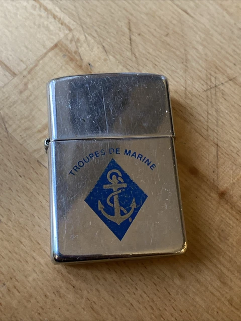 BRIQUET ANCIEN ZIPPO VINTAGE MILITAIRE Troupes De MARINE EUR 25,00 ...