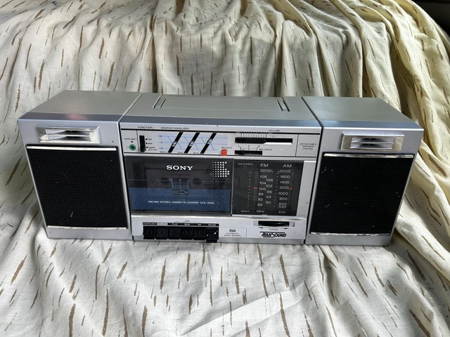 1980S VINTAGE SONY Transound FM/AM Stereo Cassette Recorder Boombox CFS ...