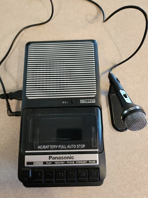 MAGNÉTOPHONE À CASSETTE portable Panasonic RQ-2102 Slim Line et lecteur ...