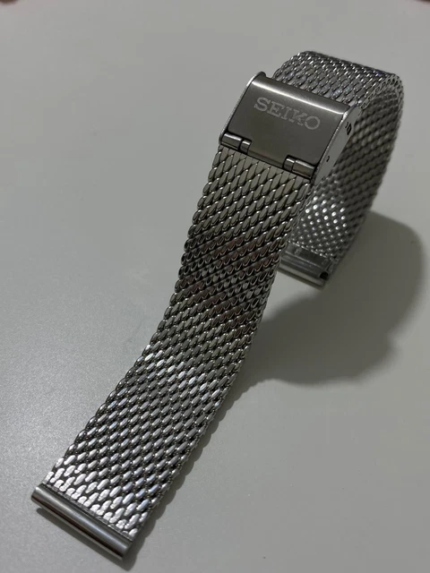 HEAVY DUTY SEIKO Mesh Gents Watch Strap,18mm,New £30.00 - PicClick UK