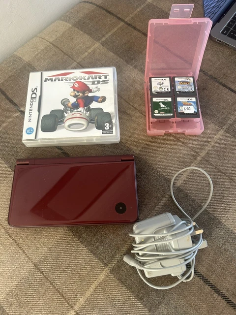 NINTENDO DSI XL Console - Burgundy Plus Mario Kart And 6 Other Games £ ...
