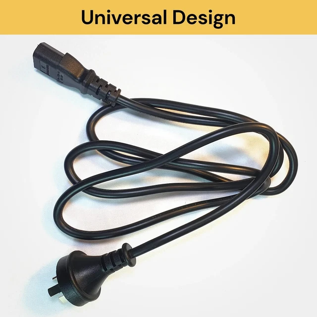 POWER CORD LEAD Cable 3 PIN AU Plug To IEC-C13 250V Computer TV Monitor ...