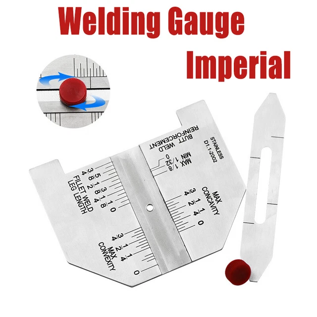 FILLET WELD JOINT Welding Fillet Weld Gage Depth Length Ruler Gauge ...