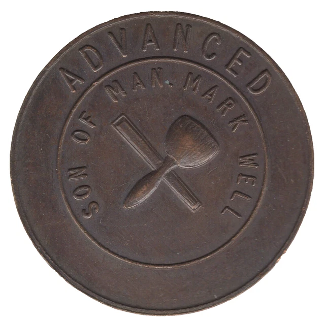 MASONIC TOKEN ADVANCED Son Of Man Mark Well £16.75 - PicClick UK