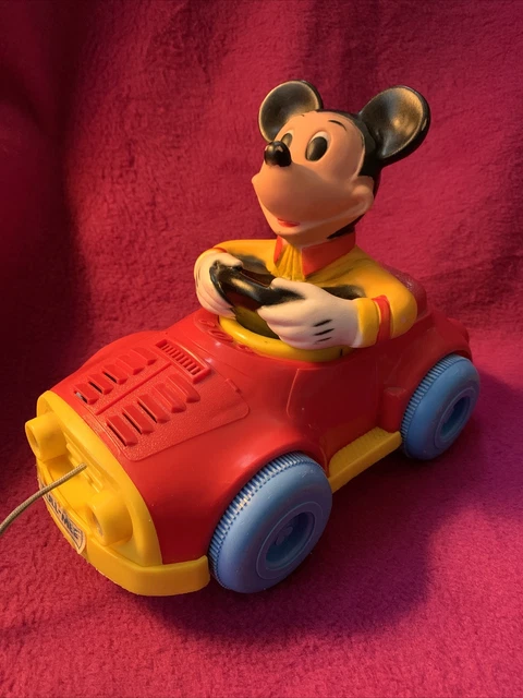 VINTAGE 1973 KOHNER Bros. Walt Disney MICKEY MOUSE PULL-MEE TOY No. 701 ...