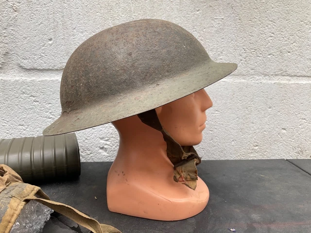 ORIGINAL WW1 ARMY military solder World War One British helmet with ...