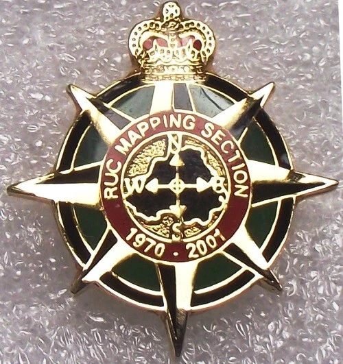 POLICE RUC -Royal Ulster Constabulary Mapping Section 1970-2001 enamel ...
