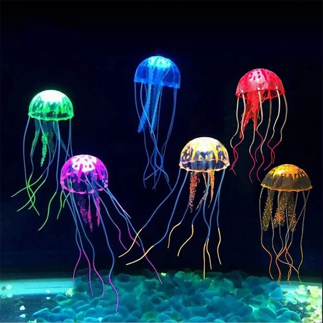 ARTIFICIAL JELLYFISH ORNAMENT Aquarium Tank Fish Effect WP Glowing ...