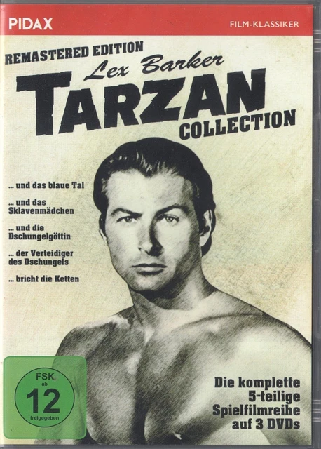 TARZAN 5 FILME Collection Lex Barker Sammlung Sklavenmädchen ! 3-DVD ...