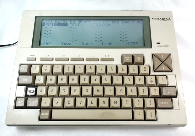 VINTAGE 1983 NEC PC-8201A 80C85 Portable Personal Computer Works Great ...