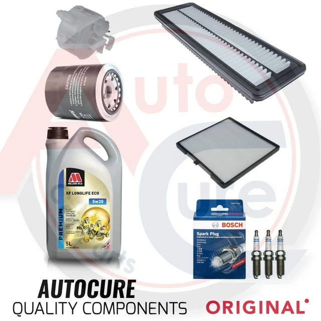 FOR HYUNDAI I10 SE BLUE DRIVE MK2 SERVICE KIT OIL AIR CABIN FUEL 5L OIL ...