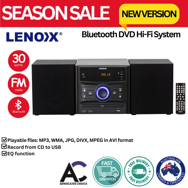 HOME STEREO MINI Hi Fi System Bluetooth CD Player USB DVD Compact Audio ...