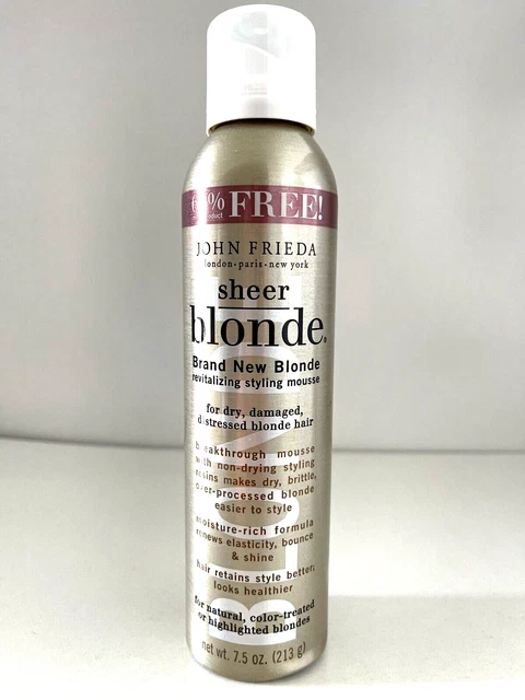 JOHN FRIEDA SHEER Blonde Revitalizing Styling Mousse Foam - 7.5oz $18. ...