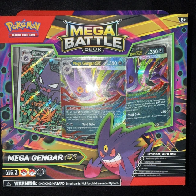 POKEMON TCG MEGA Battle Deck Mega Gengar ex Factory Sealed Brand New ...