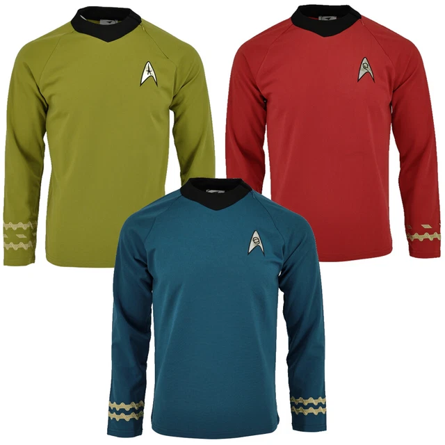 COSPLAY THE ORIGINAL Series Kirk Gold Spock Blue Red Shirt TOS ...