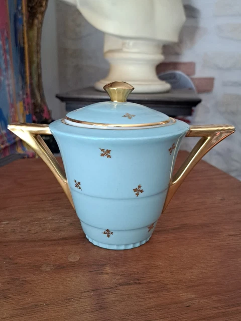 SUCRIER PORCELAINE DE Limoges/Art-deco/Marcy France/Signé Estampillé ...