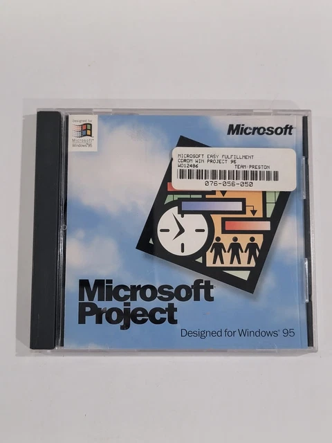 VINTAGE MICROSOFT PROJECT Designed for Windows 95 With CD Key $10.92 ...