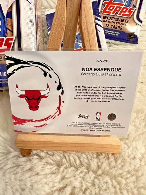 TOPPS FLAGSHIP 2025-26 NBA #GN-12 Noa Essengue Generation Now Chicago ...