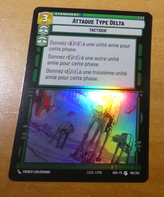 STAR WARS UNLIMITED Card Holo Foil Game Tcg Attack Card 106/252 Sor.fr ...