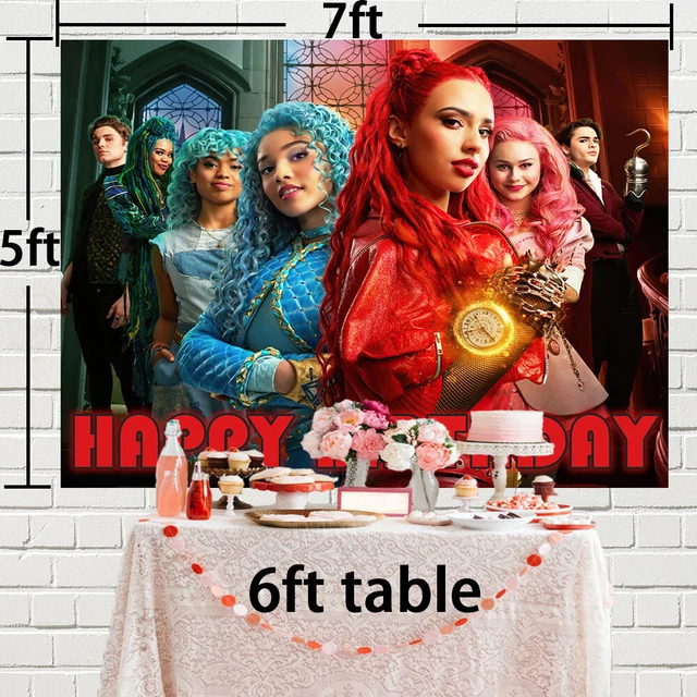 DESCENDANTS THE RISE Of Red Party Decorations Party Supplies Backdrop ...