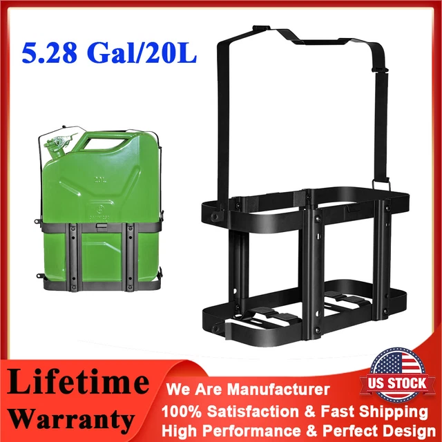 JERRY CAN HOLDER Mount Gas Rack Fuel Gasoline Military Metal 20L / 5.28 ...