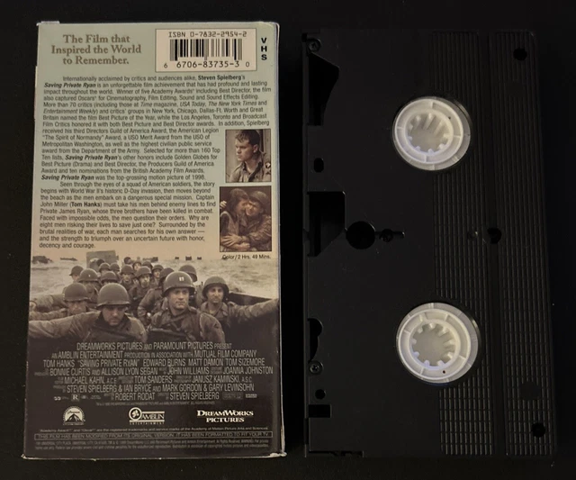 SAVING PRIVATE RYAN VHS Tom Hanks Matt Damon Tom Sizemore Edward Burns ...