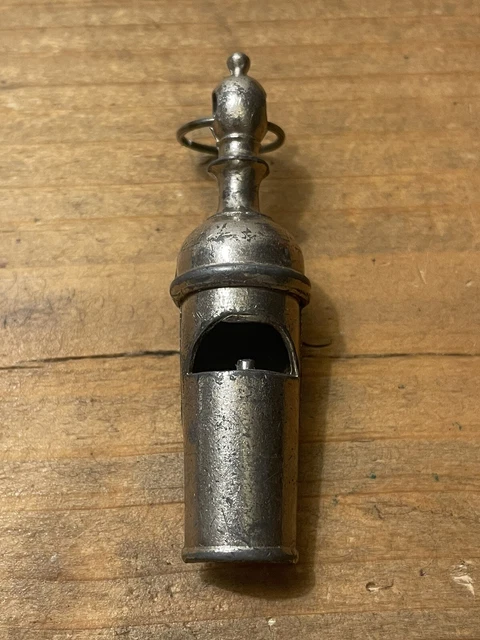 VINTAGE METAL WHISTLE - Made In France - French Police Referee Umpire ...