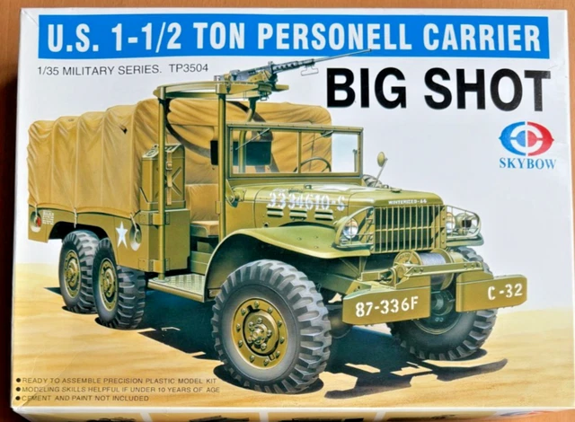 SKYBOW (AFV CLUB) 1:35 WC63 'Big Shot' U.S. 1-1/2 ton Personell Carrier ...