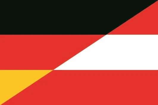 FAHNE FLAGGE DEUTSCHLAND-ÖSTERREICH 20 x 30 cm Bootsflagge ...