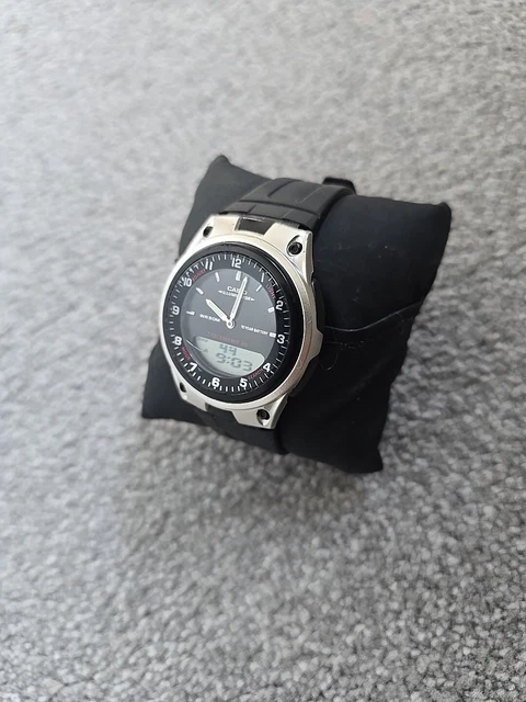 CASIO ANALOG DIGITAL Telememo Illuminator AW-80 Men's Watch *stratch On ...