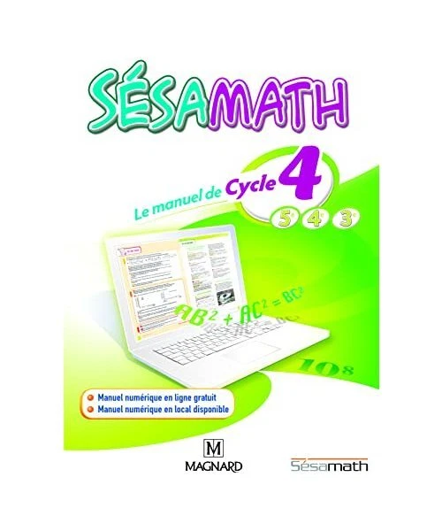 SÉSAMATH CYCLE 4 (2016) - Manuel élève, Sésamath EUR 12,48 - PicClick FR