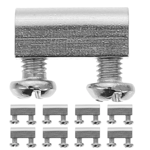 SET OF 2 Cable Clamps for Wire Assortment Kit Metal Double-ended Rope £ ...