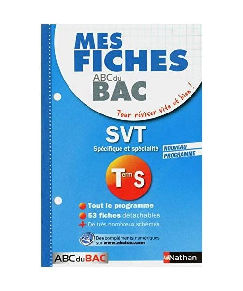MES FICHES ABC BAC SVT TERM S SPECIFIQUE ET SPECIALITE, Camara ...