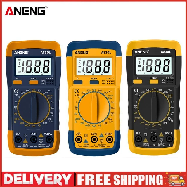 A830L DIGITAL MULTIMETER Amper Gauge Manual Range Multi Tester ...