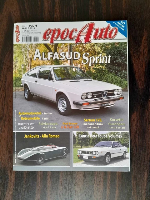 RIVISTA / MAGAZINE epocAuto ALFA ROMEO ALFASUD SPRINT - JANKOVITS EUR ...