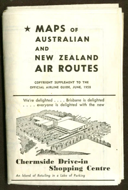 MAPS OF AUSTRALIAN & New Zealand Air Routes June 1958 £12.55 - PicClick UK