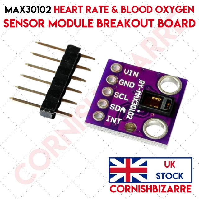 MAX30100 HEART RATE & Blood Oxygen Sensor Module Breakout Board ...