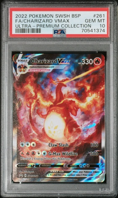 2022 POKEMON SWSH Black Star Promo 261Charizard Vmax UPC PSA 10 $229.00 ...