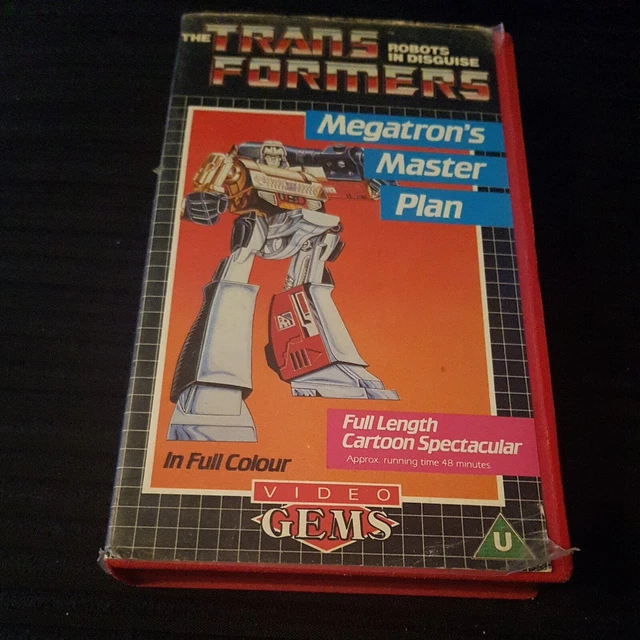 TRANSFORMERS MEGATRON'S MASTER Plan Video Gems VHS PAL FORMAT-RED CASE ...