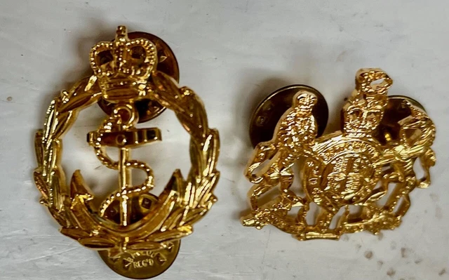 GEN POST WW2 new metal British Royal naval rank pin Petty Officer badge ...